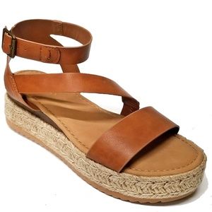 Shoes | New Tan Open Toe Platform Espadrille Sandals | Poshmark
